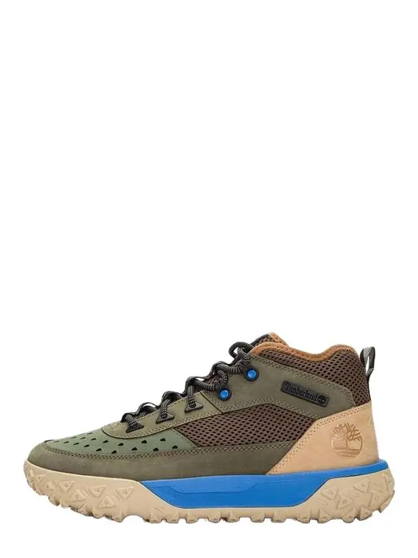 Timberland Greenstride Motion 6 Mid Lace Up Hiking Boots - Brown/white/olive Green