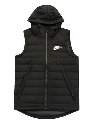 Nike Hooded Puffer Vest - Black