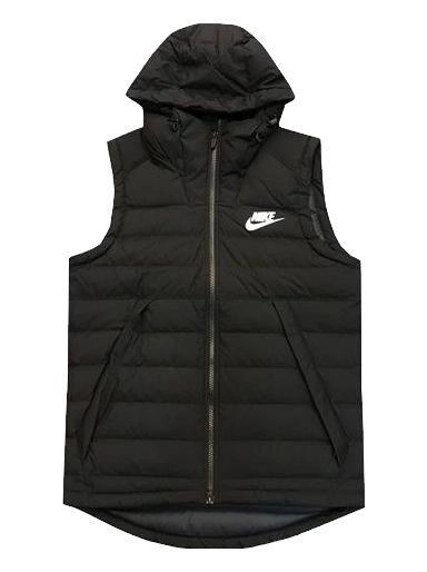 Nike Hooded Puffer Vest - Black
