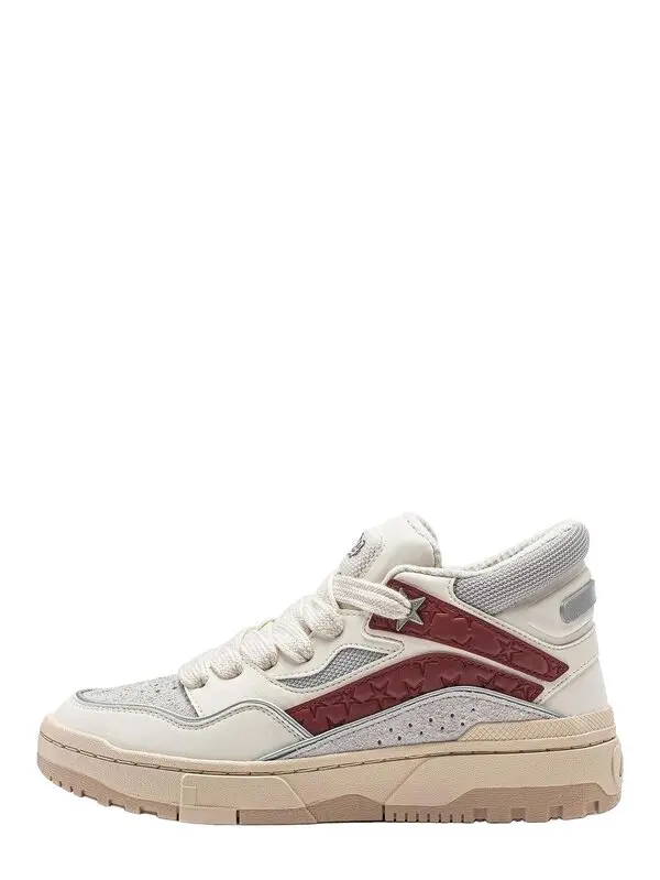 LI-NING Weiwu Mid Top Sneakers - White/grey/red