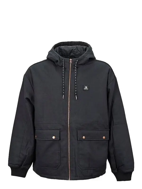 CONVERSE Padded Hooded Jacket - Black