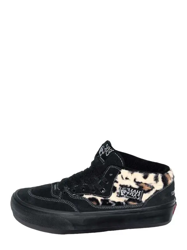 VANS Half Cab X Supreme Leopard Print Sneakers - Black