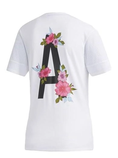 Adidas Neo Graphic Print Round Neck Short Sleeve T-shirt - White