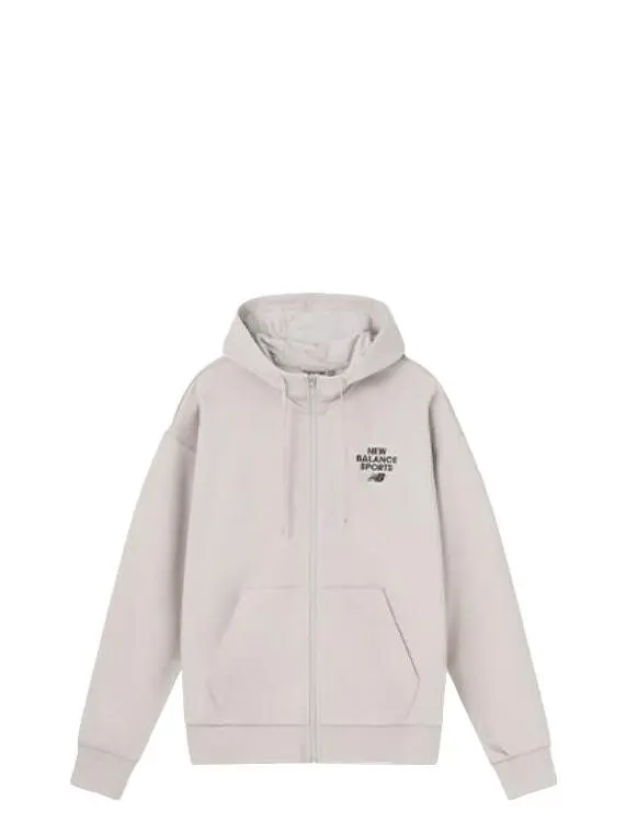 NEW BALANCE Sportswear Hooded Jacket - Beige/black