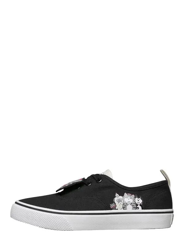 Sketchers V-lites Lace-up Sneakers With Graphic Detailing - Black