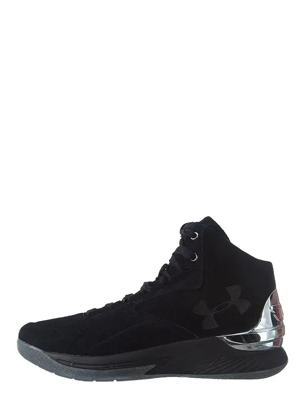 Under Armour Curry 1 Lux Mid Suede Sneakers - Black