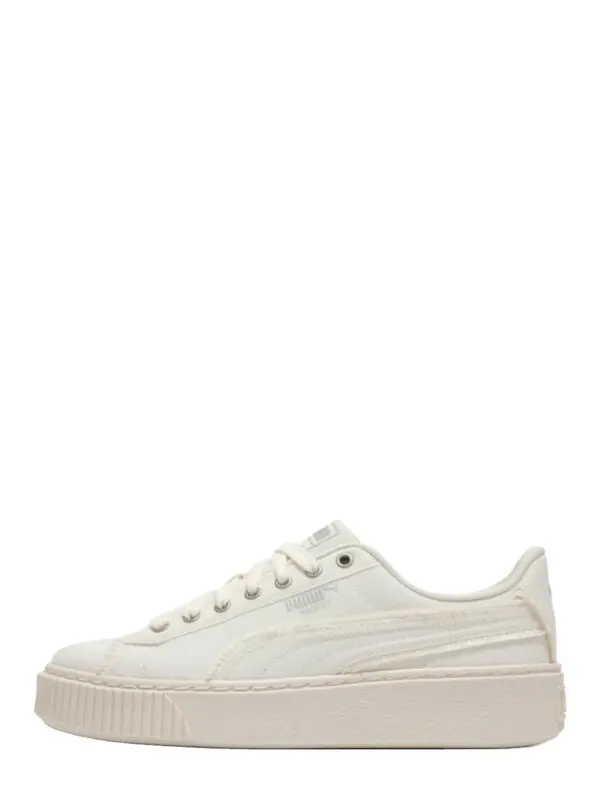 PUMA Basket Platform Fringe Sneakers - White
