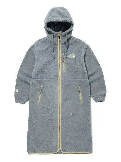 The North Face Fleece Logo Long Coat - Grey