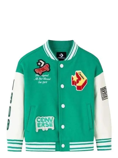 CONVERSE Baseball Jacket - Green/white