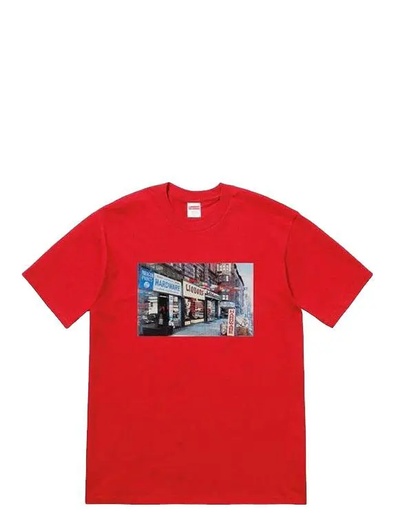 Supreme Ss18 Hardware Tee Printing Short Sleeve - Red