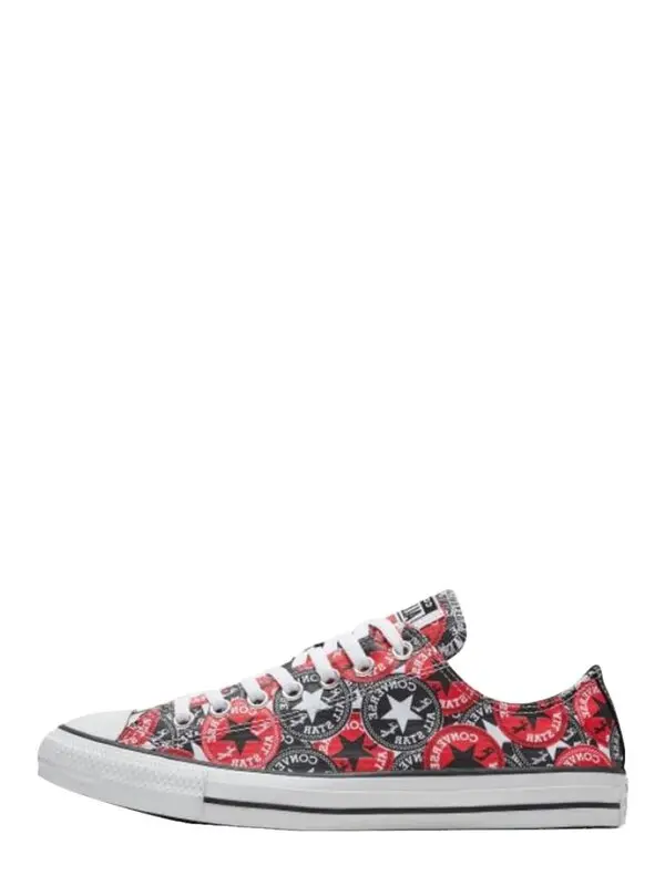 CONVERSE Chuck Taylor All Star Low Top Sneakers With All Over Logo Print - Red
