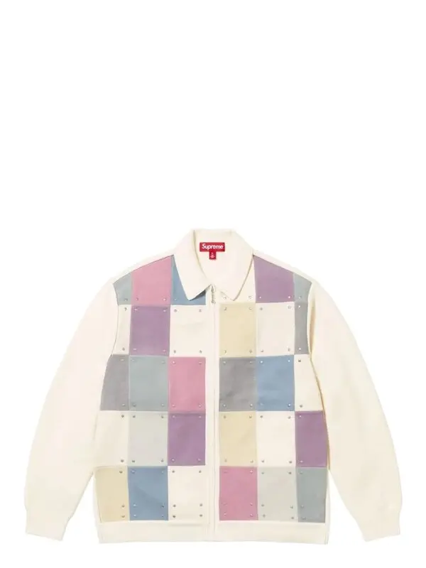 Supreme Studded Suede Zip Up Cardigan - Multi-color