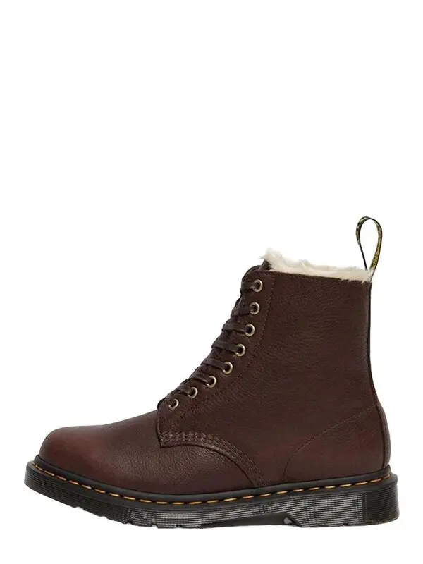 Dr. Martens 1460 Pascal Faux Fur Lined Boots - Brown