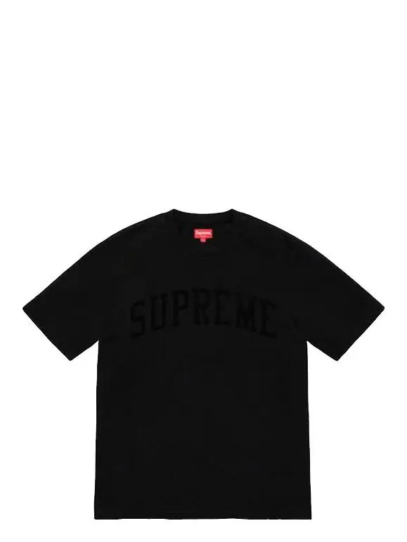 Supreme Fw19 Week 3 Chenille Arc Logo Ss Top Tee - Black
