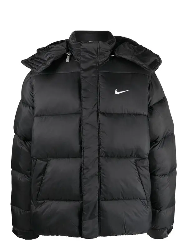 Nike Padded Hooded Down Jacket - Black