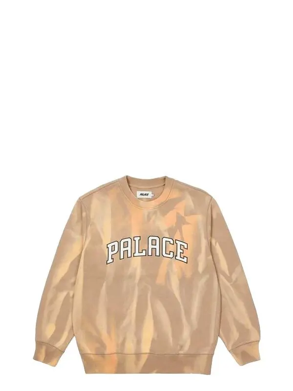 PALACE Try-dye Tie Dye Round Neck Alphabet Sports Cream - Yellow