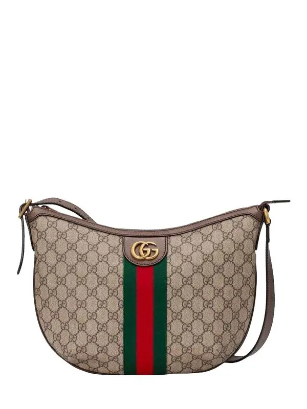 Gucci Ophidia Gg Canvas Shoulder Bag - Creamy