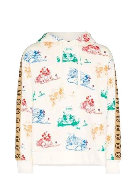 Gucci X Disney Mickey Mouse Printed Hoodie - White