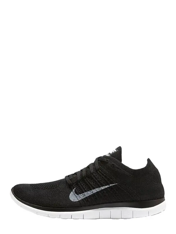 Nike Free 4.0 Flyknit Athletic Sneakers - Black/white-dark Grey
