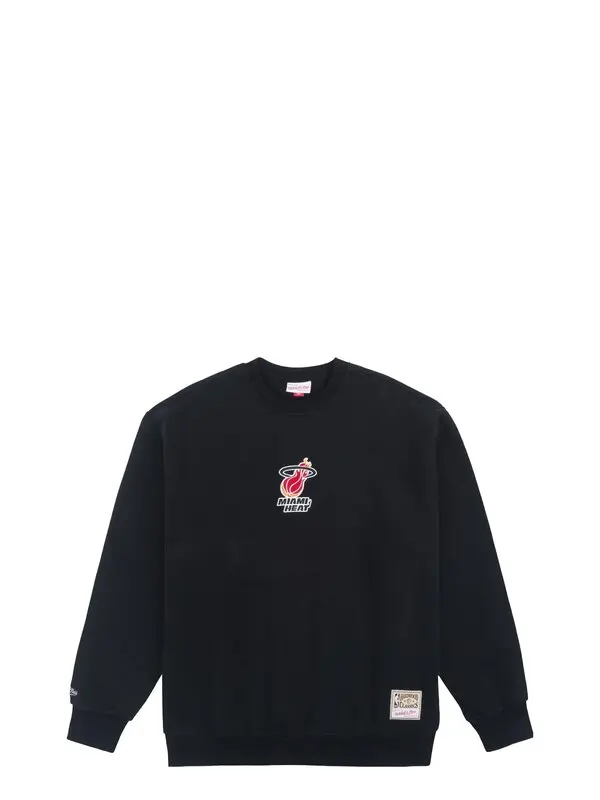 Mitchell & Ness X Nba Miami Heat Sweatshirt 'black - Black/red