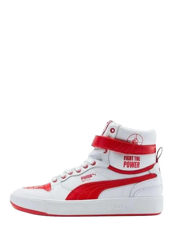 PUMA Public Enemy X Sky Lx "fight The Power" High Top Sneakers - White
