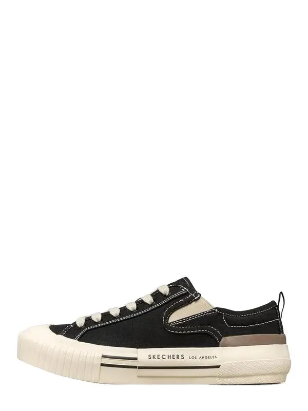 Sketchers Canvas Low Top Sneakers - Black