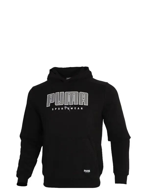 PUMA Athletics Casual Pullover Long Sleeves Hooded Sports - Black