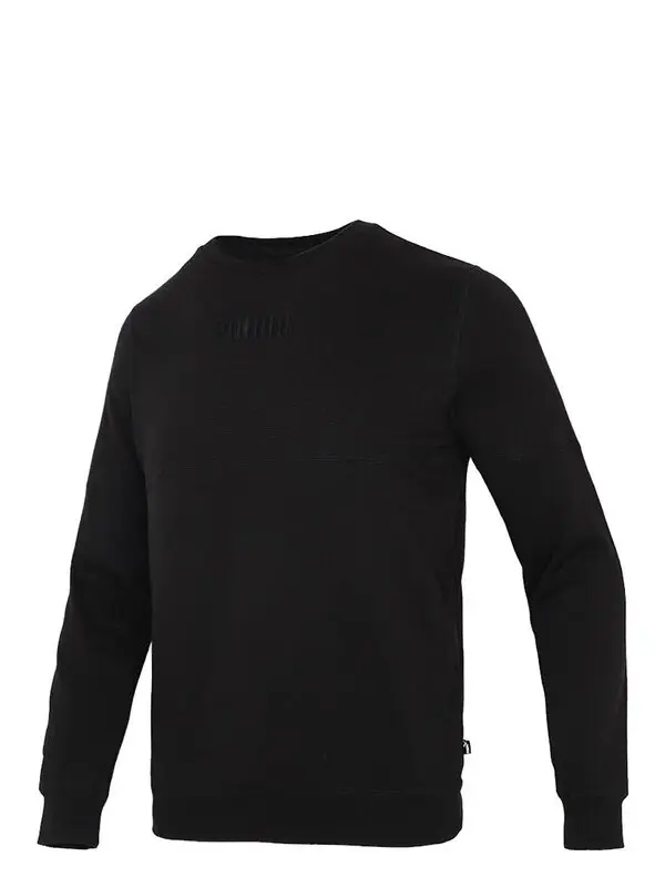 PUMA Solid Color Logo Pullover - Black