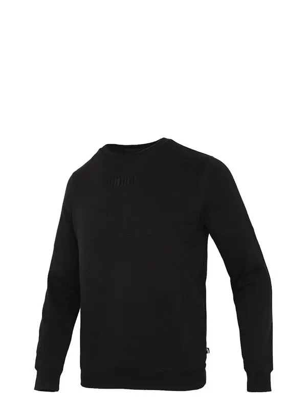 PUMA Solid Color Logo Pullover - Black