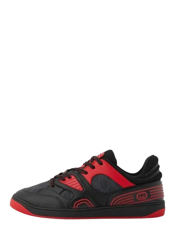 Gucci Basket Low Top Sneakers - Black/red