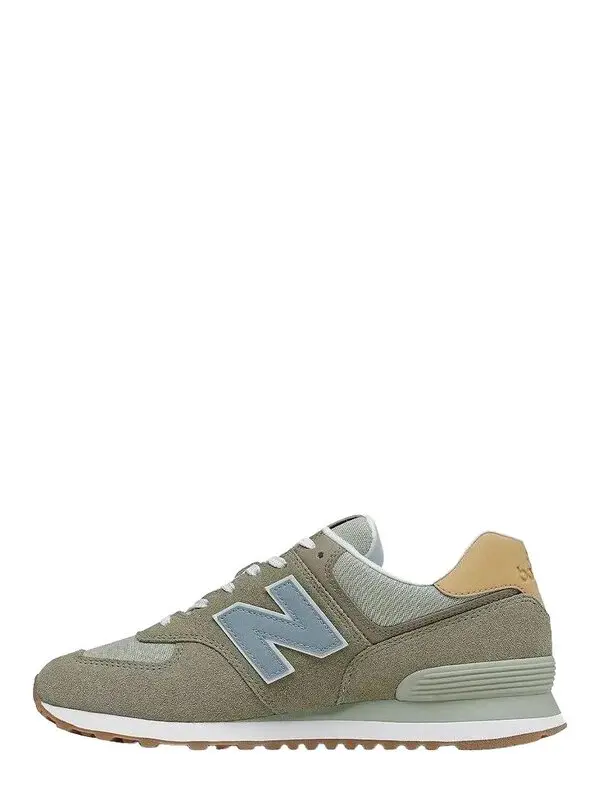 NEW BALANCE 574 Retro Low Top Sneakers - Grey/green