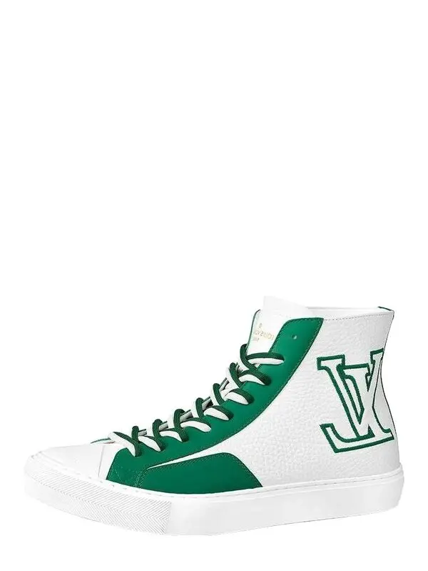 LOUIS VUITTON Tattoo Ankle Sneakers - White/green