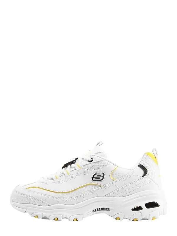Sketchers D'lites 1.0 Low Top Sneakers - White/yellow