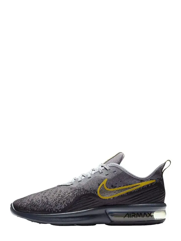 Nike Max Sequent 4 Athletic Sneakers - Grey/yellow