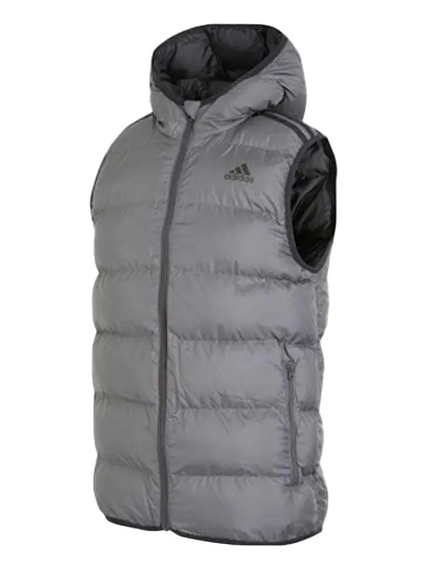 Adidas Padded Hooded Gilet Vest - Grey