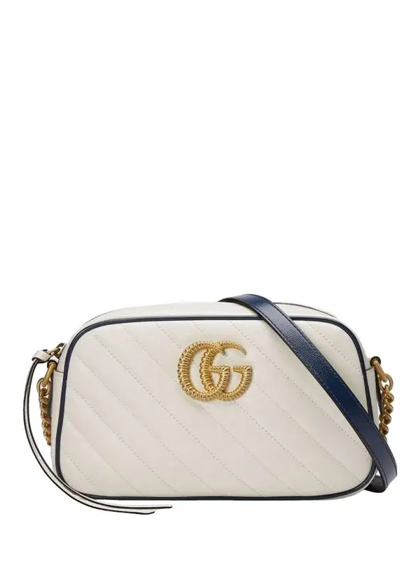 Gucci Gg Marmont Small Shoulder Bag - White