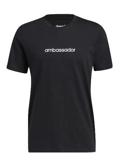 Adidas Adcrs Grph T Alphabet Printing Round Neck Sports Short Sleeve - Black