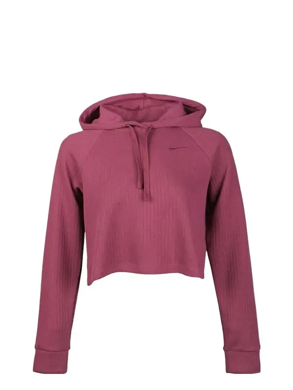 Nike Ribbed Cropped Hoodie - Purple/red