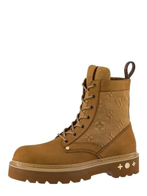 LOUIS VUITTON Ranger Ankle Boots - Brown/gold