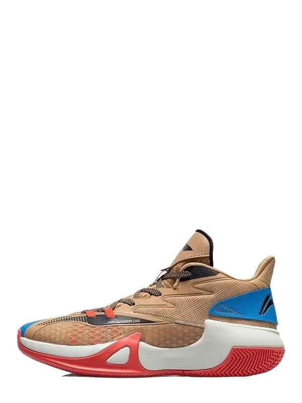 LI-NING Blast Se Mid Sneakers - Brown/blue/red