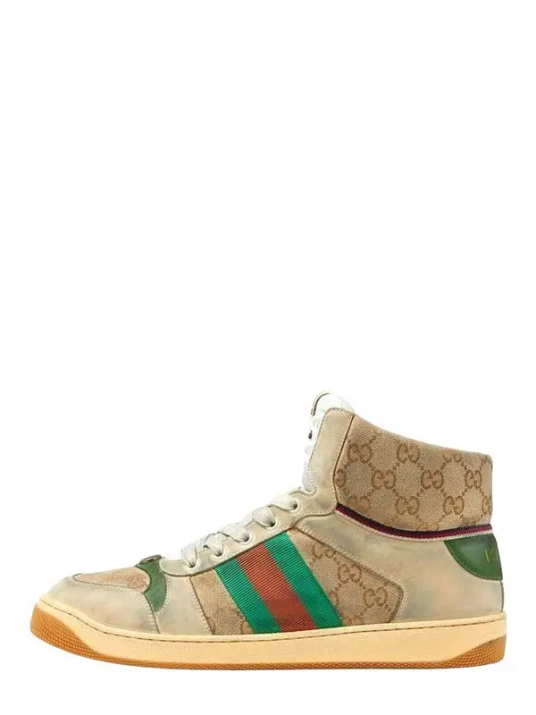 Gucci Screener Gg High Top Sneakers - Tan