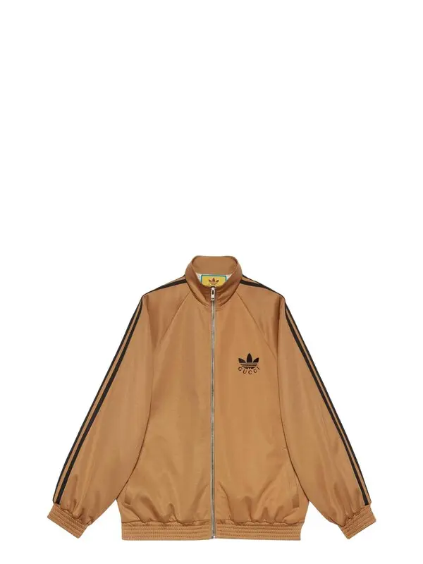 Gucci X Adidas Cotton Jersey Zip Jacket - Beige/black