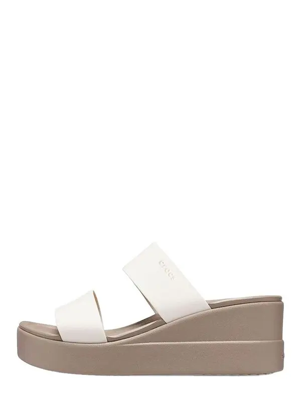 CROCS Brooklyn Lightweight Wedge Sandals - Gray