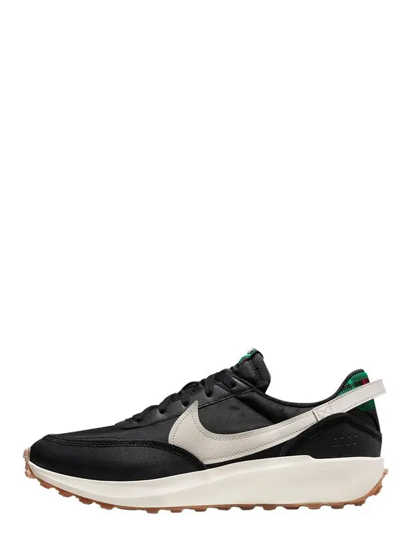 Nike Waffle Debut Premium Tartan Plaid Sneakers - Black/white/green