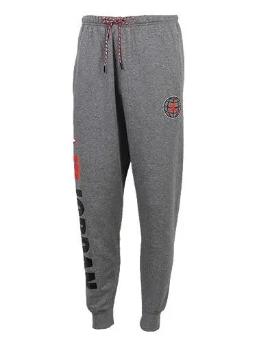 JORDAN Winter Utility Athleisure Casual Sports Stay Warm Fleece Lined Long Pants - Gray