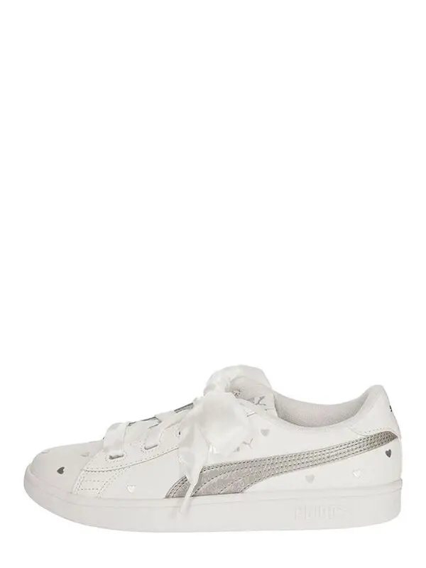 PUMA Smash V2 Ribbon Retro Low Top Sneakers - White