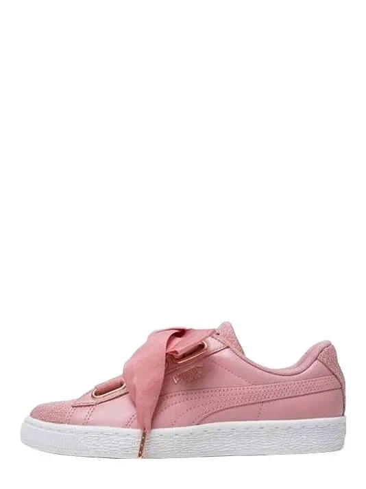 PUMA Basket Heart Woven Rose Sneakers - Pink