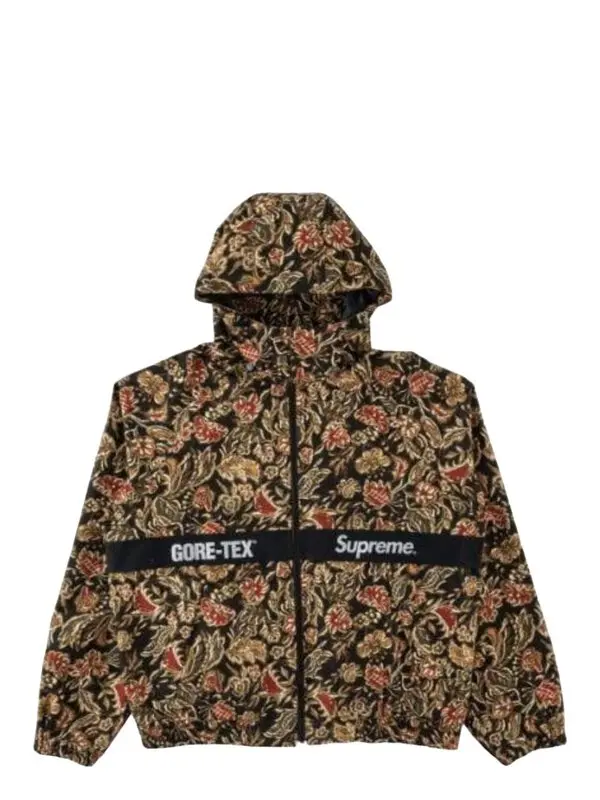 Supreme Gore-tex Printed Hooded Jacket - Black