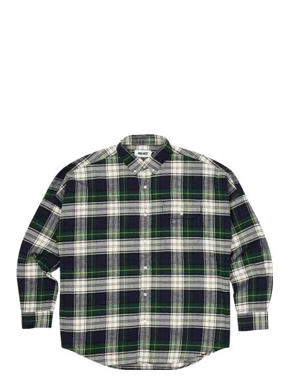 PALACE Lapel Long-sleeved Shirt - Green