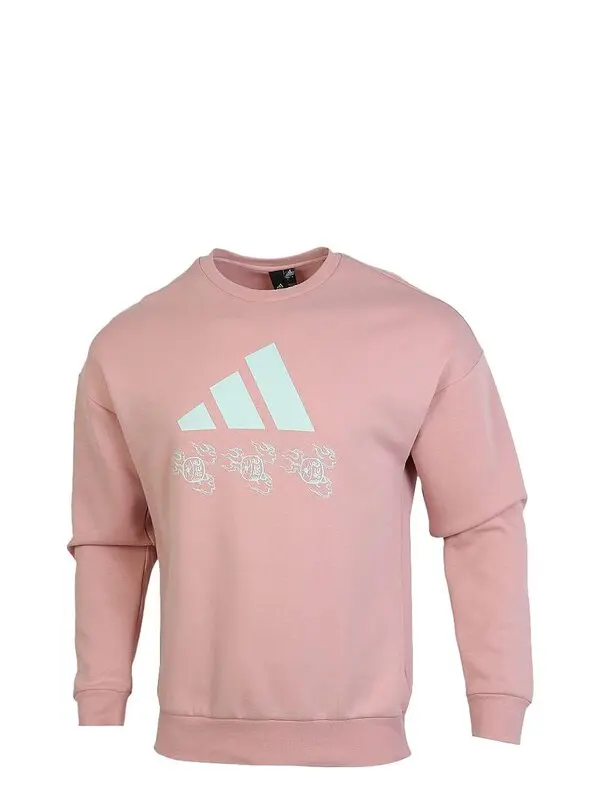 Adidas Long Sleeve Pullover - Pinkred